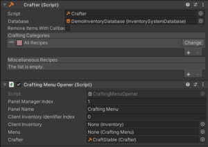 Crafting Menu - Opsive