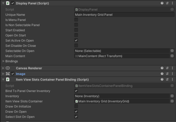 Display Panel & Manager - Opsive