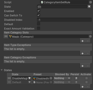 Item Set & Rules - Opsive